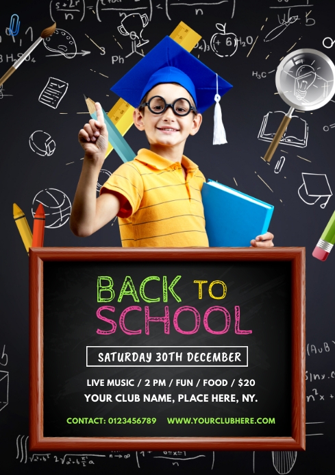 Kembali ke Sekolah Selebaran Templat | PosterMyWall