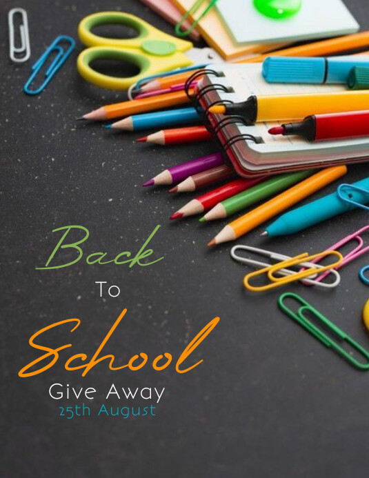 back to school give away Templat | PosterMyWall