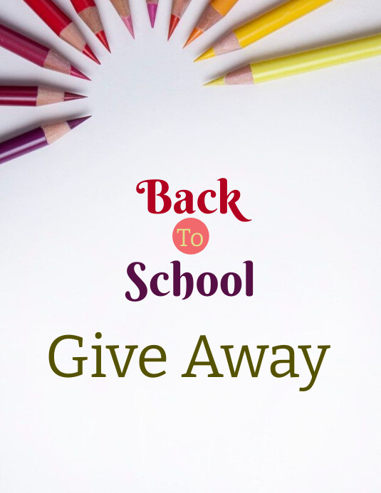 Back to school give away Template | PosterMyWall