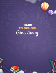 Back to school give away Template | PosterMyWall