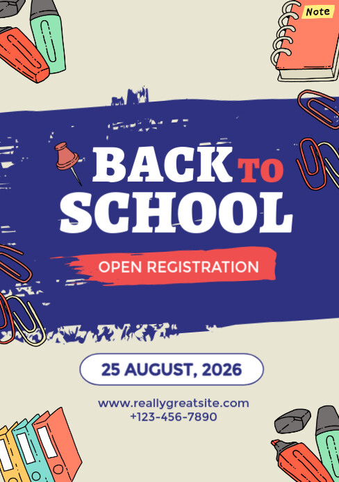 BACK TO SCHOOL INFORMATION FLYER Template | PosterMyWall