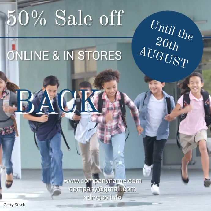 Plantilla de Nuevo al Escuela Instagram Post | PosterMyWall