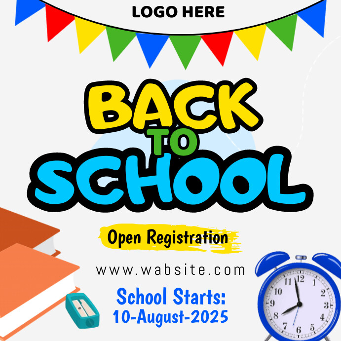 Back To School Instagram Poster template | PosterMyWall