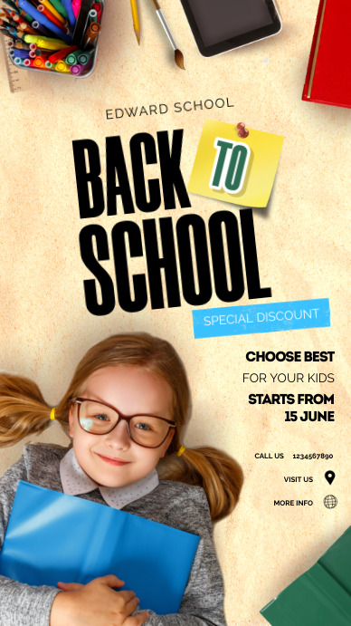 Back to school Instagram story Template | PosterMyWall