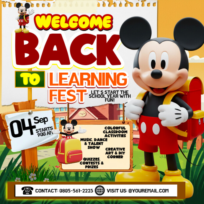 Back to School Learning Fest Template | PosterMyWall