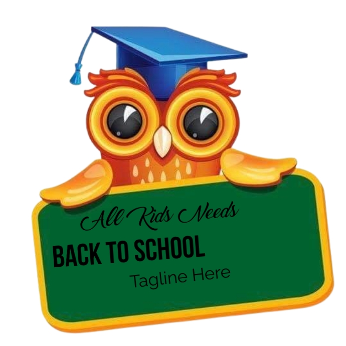 BACK TO SCHOOL LOGO , SCHOOL LOGO , OWL LOGO Template | PosterMyWall