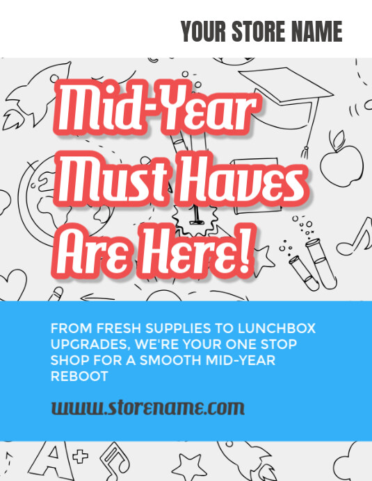 Copy of Back To School Mid Year Flyer ad, 2025 | PosterMyWall