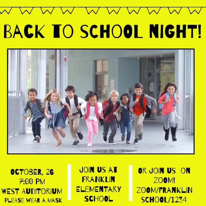 Back to school night! Template | PosterMyWall