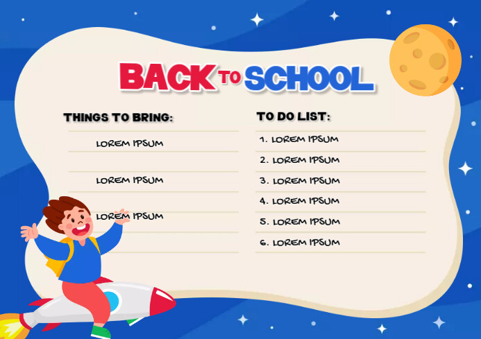 Back to School Notes Template | PosterMyWall