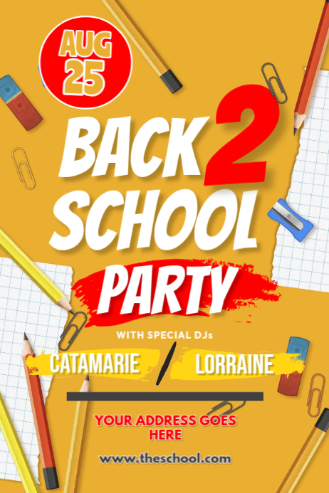 Modèle Back To School Party | PosterMyWall