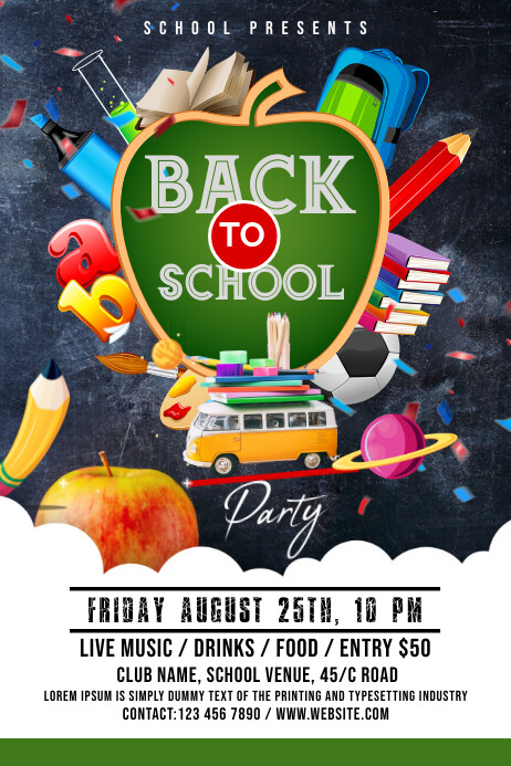 Copy of Back to School Party | PosterMyWall