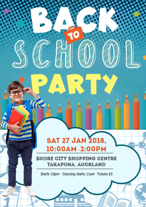 Back to School Party Template | PosterMyWall
