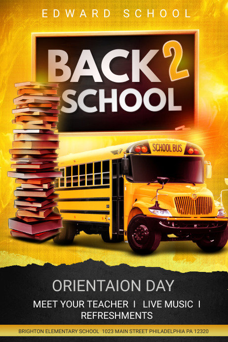 Back to school party Template | PosterMyWall