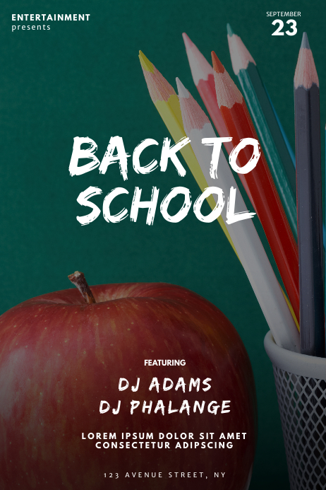 Back to School Party Event Template | PosterMyWall