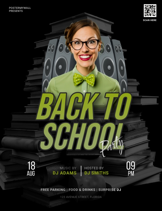 Back to school party flyer template | PosterMyWall