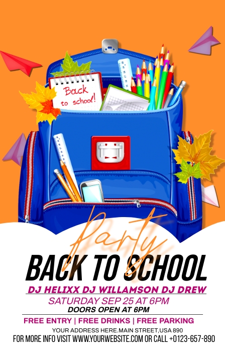 Copy of Back to school party poster | PosterMyWall