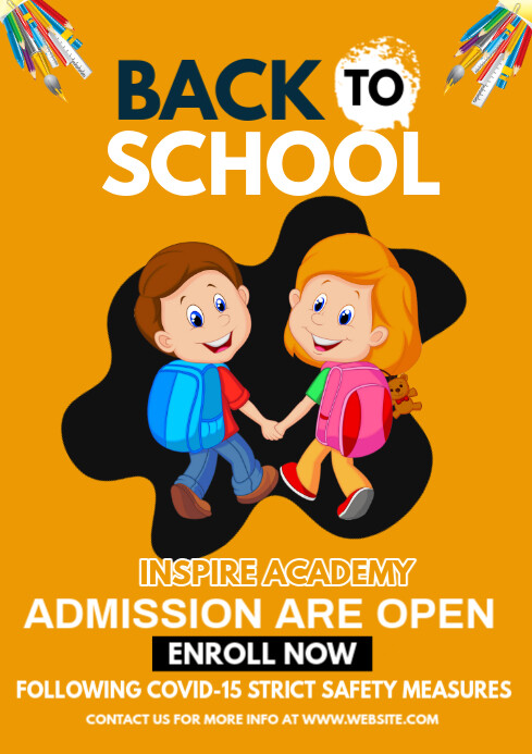 Back To School Post A4 Template | PosterMyWall