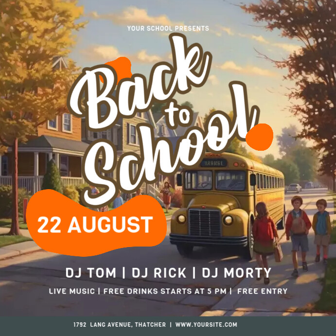 back to school post Template | PosterMyWall