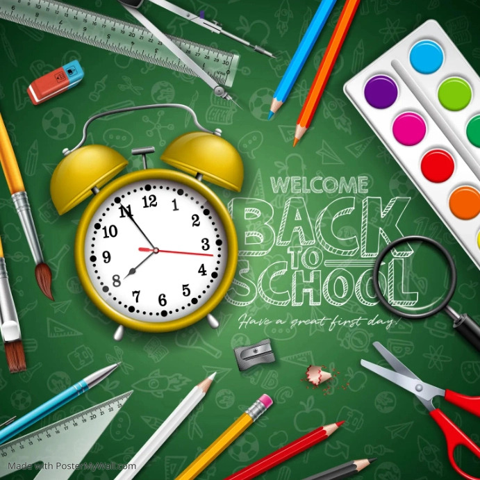 Back to school poster design template | PosterMyWall