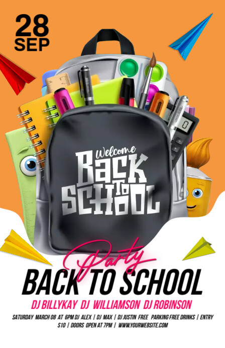 Back to school poster Template | PosterMyWall