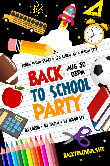BACK TO SCHOOL POSTER Template | PosterMyWall