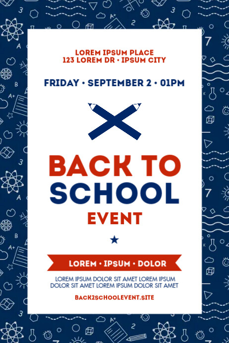 BACK TO SCHOOL POSTER Template | PosterMyWall