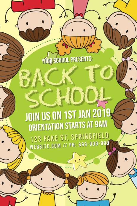 Back To School Poster Template | PosterMyWall