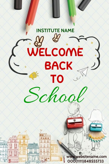 Back to school poster Template | PosterMyWall