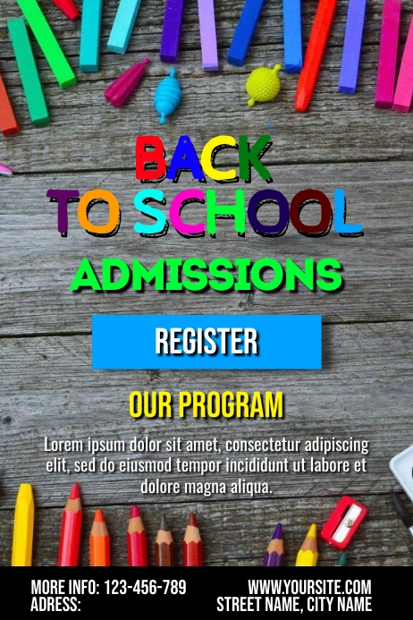 Back to School Poster Flyer Ad Event 2022 2023 Template | PosterMyWall