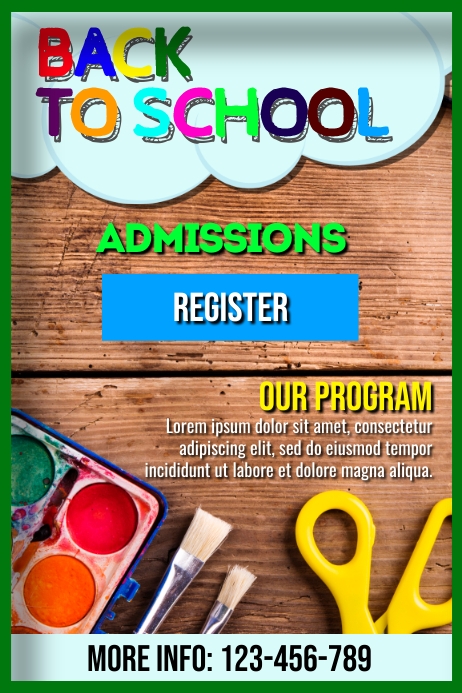 Back to School Poster Flyer Ad Event 2022 2023 Template | PosterMyWall