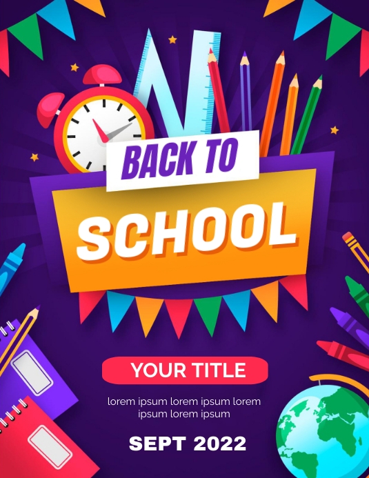 back to school poster template by postermywal | PosterMyWall