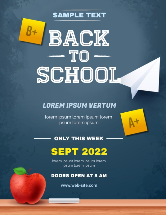 Copy of back to school poster template by postermywal | PosterMyWall