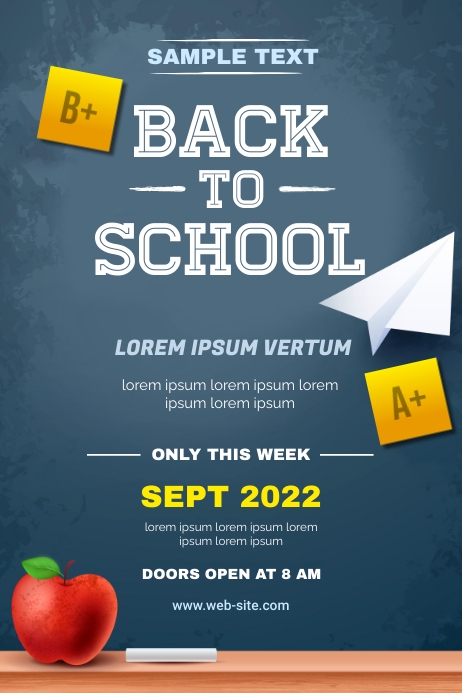 back to school poster template by postermywal | PosterMyWall