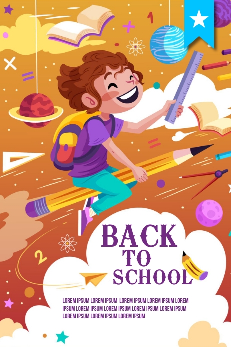 back to school poster template by postermywal | PosterMyWall