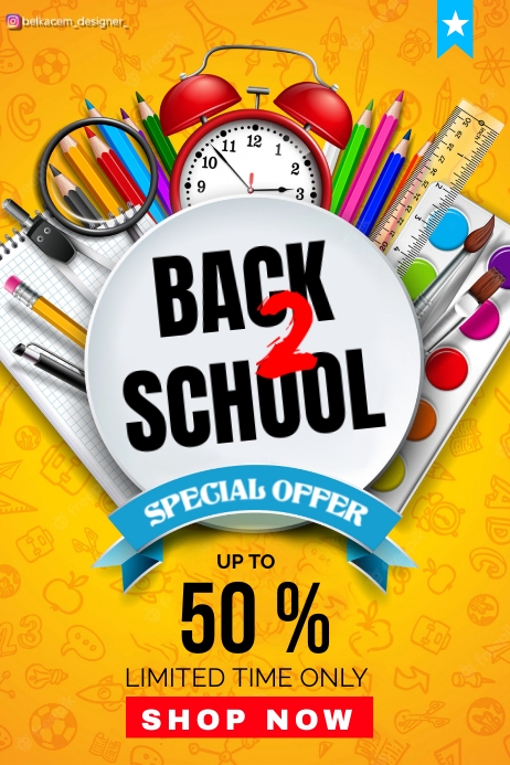back to school poster template by postermywal | PosterMyWall