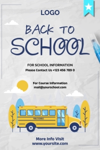 back 2 school poster Template | PosterMyWall
