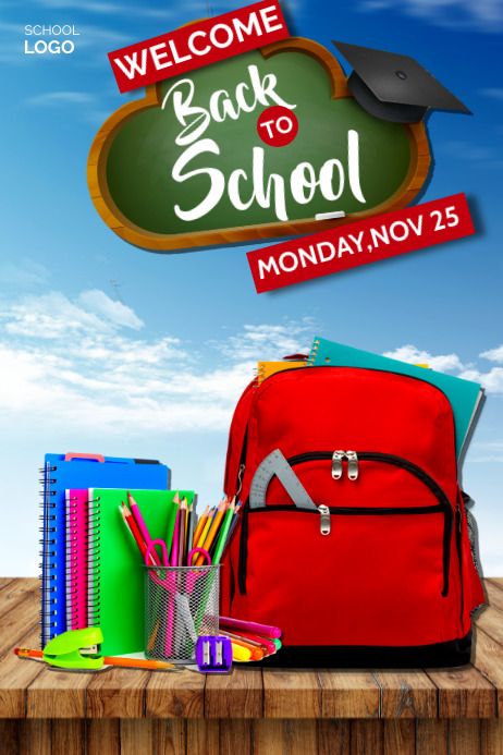 Back to school poster template | PosterMyWall