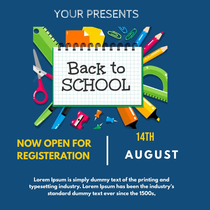 Back to school poster template | PosterMyWall