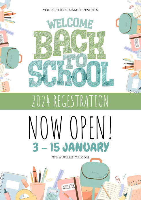 back to school registration ad template | PosterMyWall