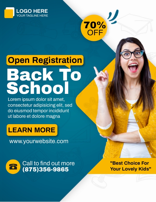 Back To School Registration Template | PosterMyWall