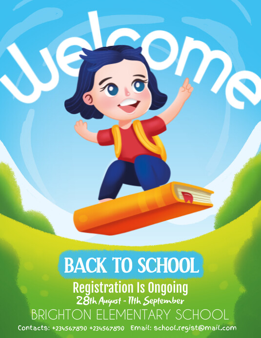 BACK TO SCHOOL REGISTRATION FLYER Template | PosterMyWall