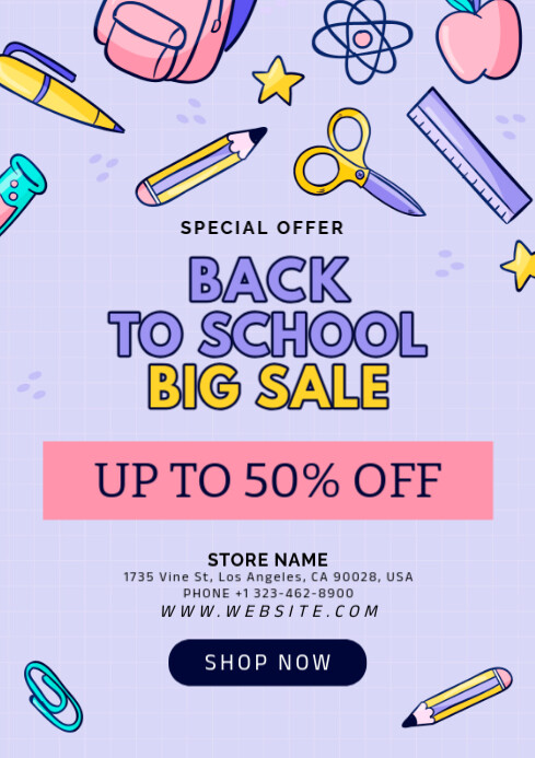 back to school sale Template | PosterMyWall