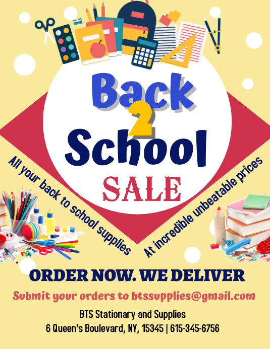 Back to School Sale Template | PosterMyWall