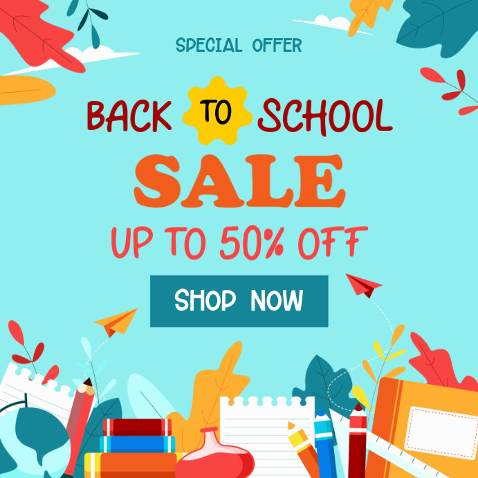 back to school sale Template | PosterMyWall