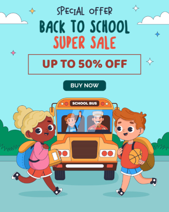 back to school sale Template | PosterMyWall