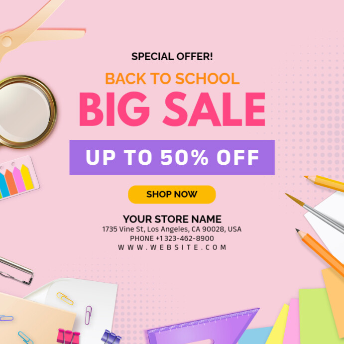 back to school sale Template | PosterMyWall