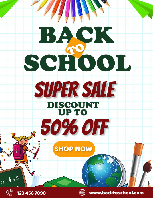 Back to School Sale Flyer Template | PosterMyWall