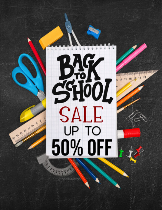 Plantilla de Back to School Sale Offer Template 2025 | PosterMyWall