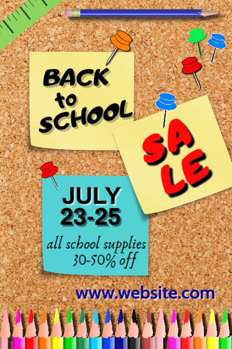Back to School Sale Poster (1) Template | PosterMyWall