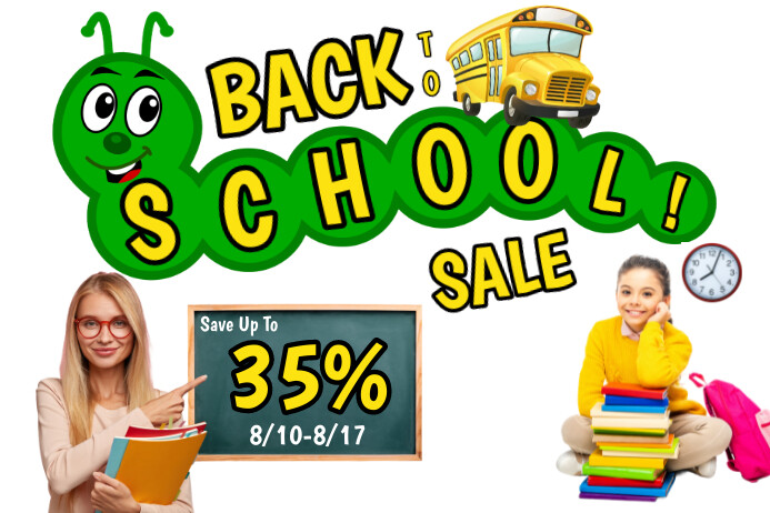 Back To School Sale Store Ad Poster Template | PosterMyWall
